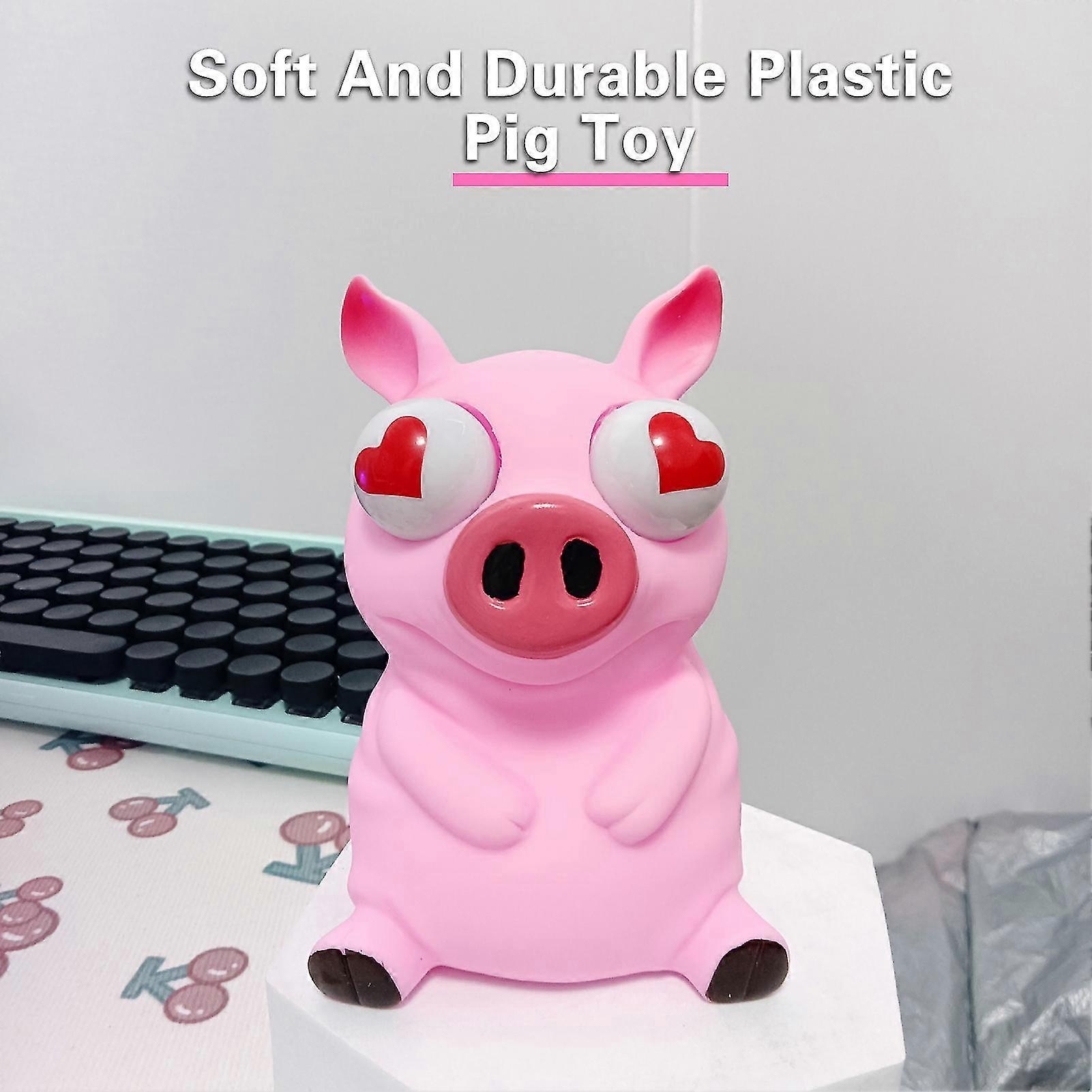 Pink Pig Toy Fun Decompression Plastic Attract Attention Comfortable ...