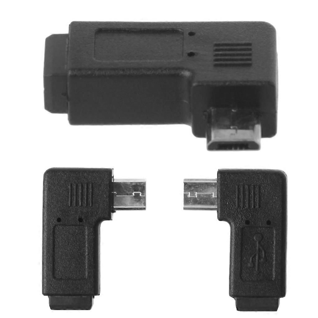 90 Left & Right Angled Mini USB 5Pin Female To Micro USB Male Data Sync ...