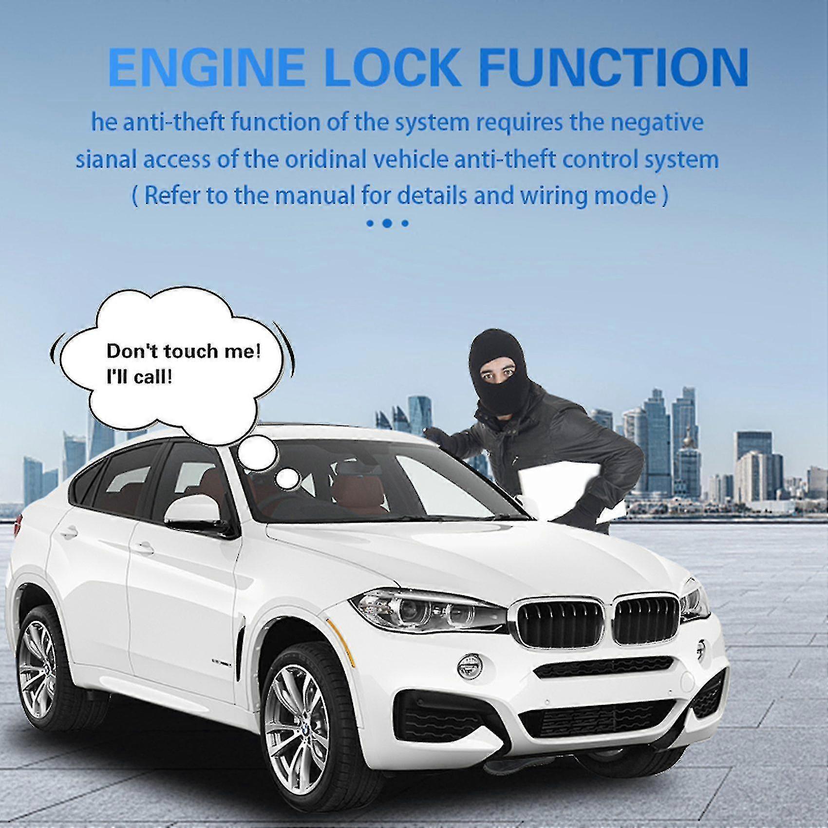 Car Alarm Engine Push Button Start Stop Lock Ignition Switch Anti-theft ...