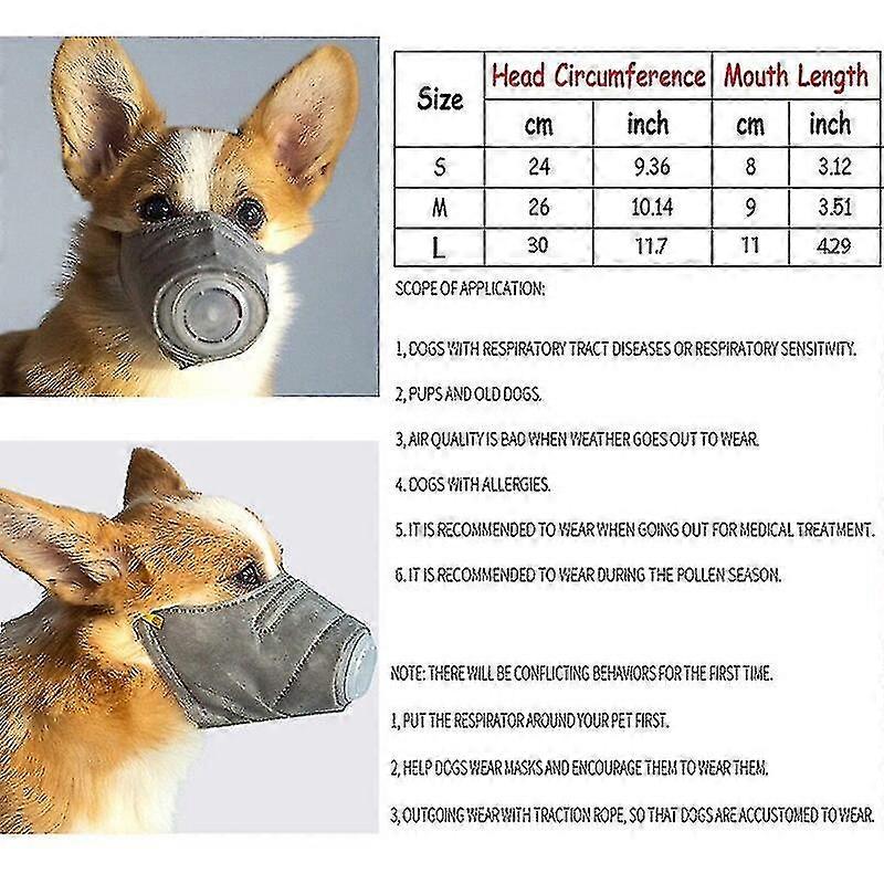 3pcs Dog Soft Face Mask Pet Respiratory Cotton Mouth Filter Anti Dust ...