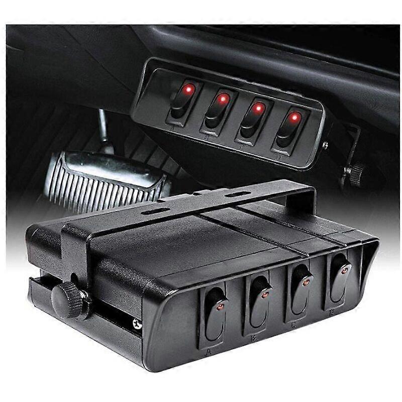 4-Gang 12V Rocker Switch Box [20 Amp Max.] [12 AWG Wires][12 Volt DC ...