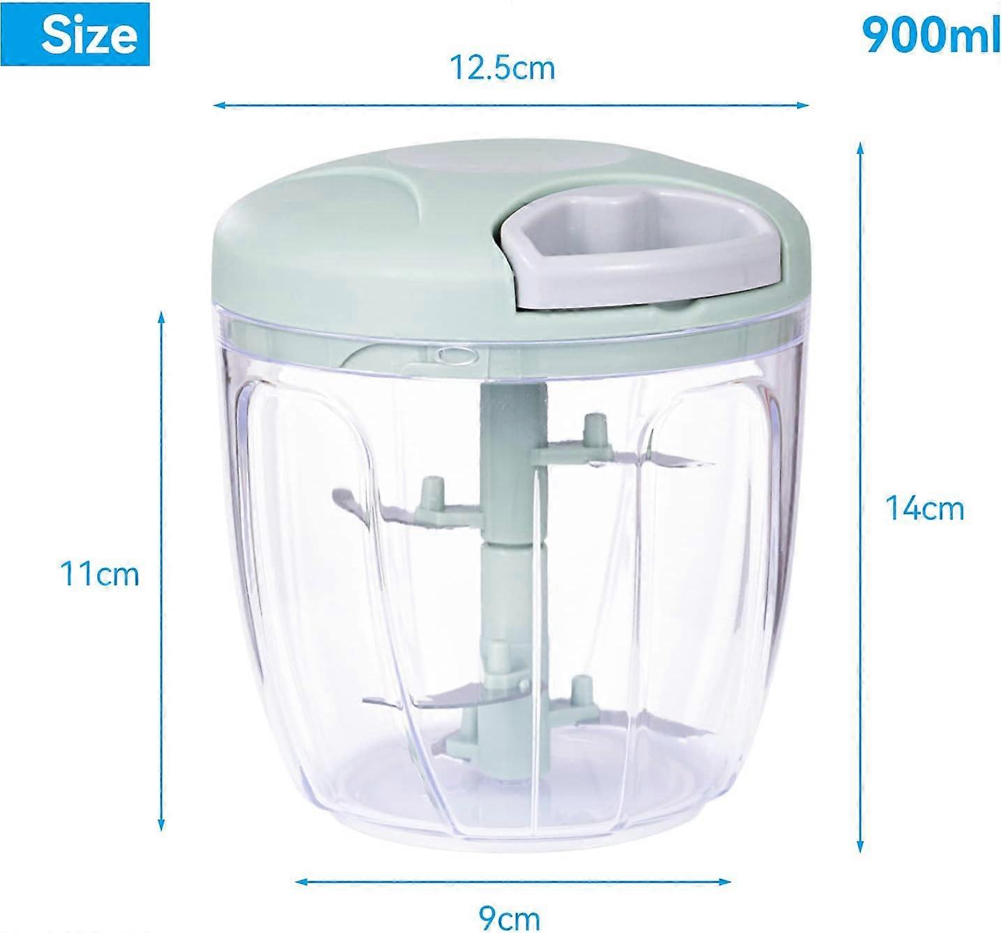 Manual Onion Chopper, 900ML 5-Blade Garlic Press, For Salad Onion ...