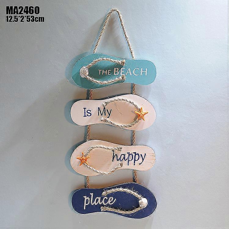 Beach Flip Flop Decor Flip Flop Wall Decor Wooden, White, Blue Flip ...