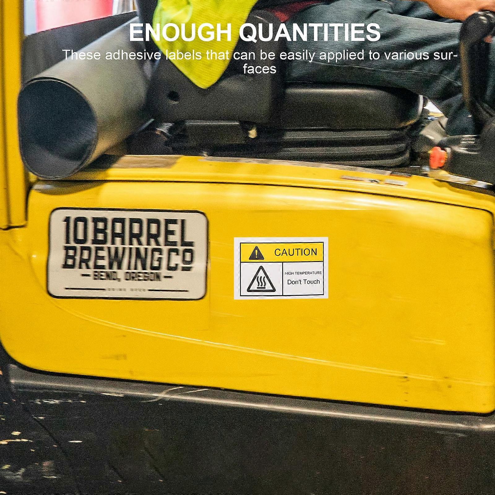 4pcs Caution Sticker Hot Surface Warning Label High Temperature Warning ...