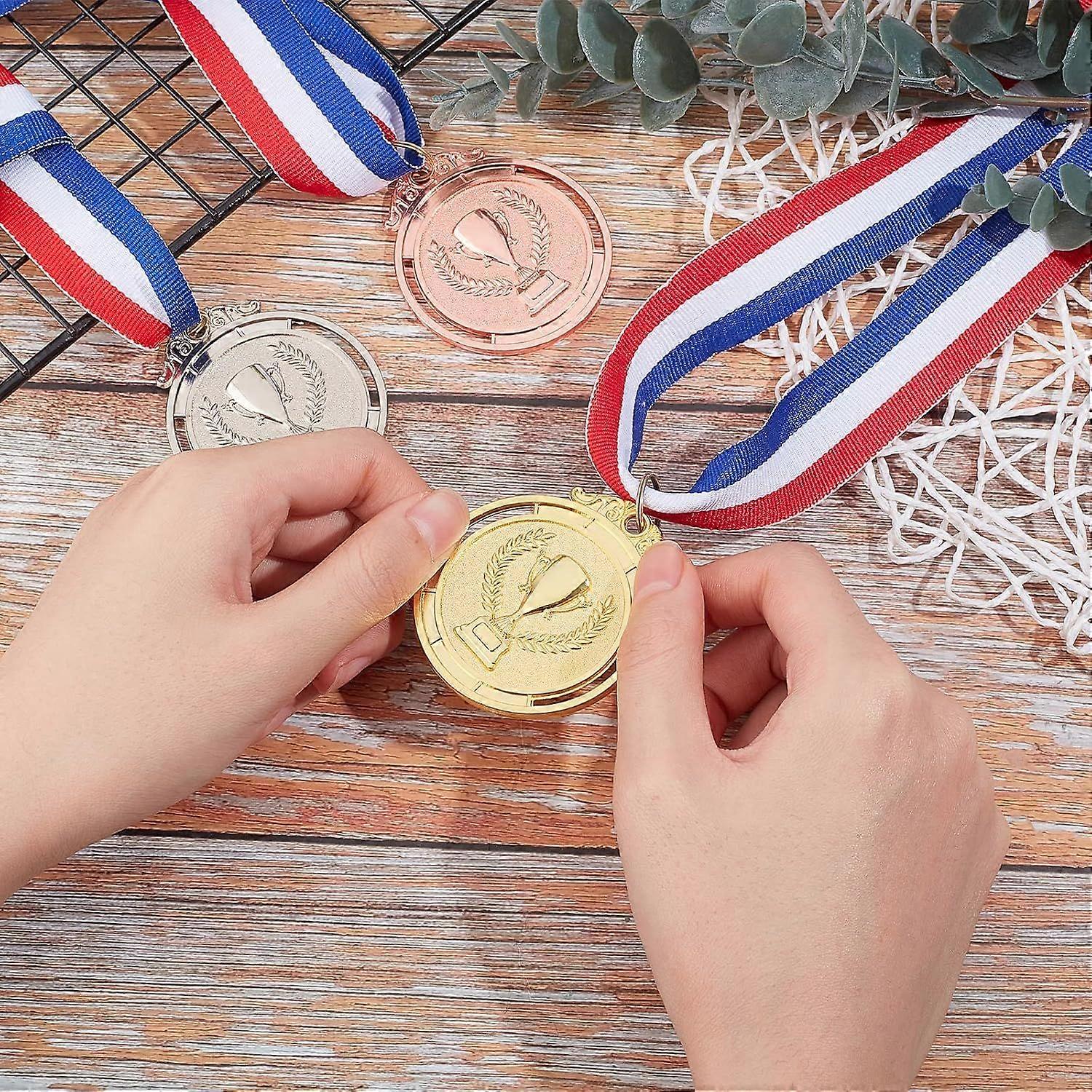 12 Packs Sport Game Medals Challenge Cup Pattern Winner Award Medals ...