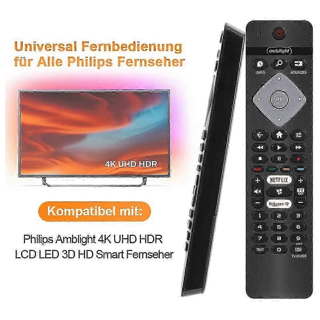 Remote Control Replacement For All Philips Ambilight 4k Smart Led Tv ...