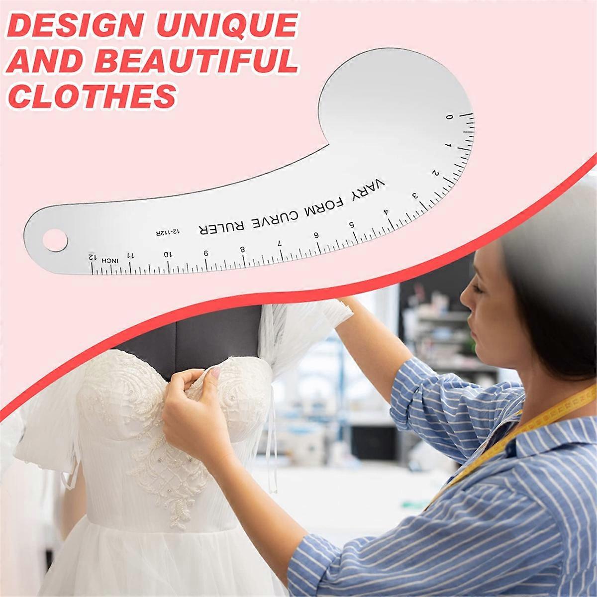 Vary Form Curve Ruler 12Inch Solid Metal French Curve Hip Curve Ruler ...