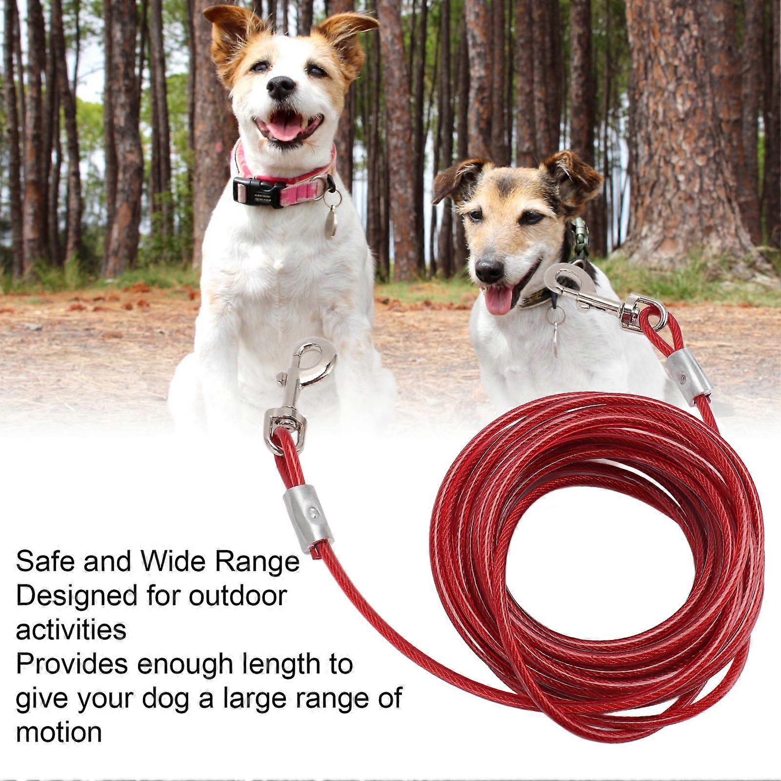 Dog Tie Out Cable Steel Wire 6mmx3m Red Heavy Duty Leash | Fruugo UK