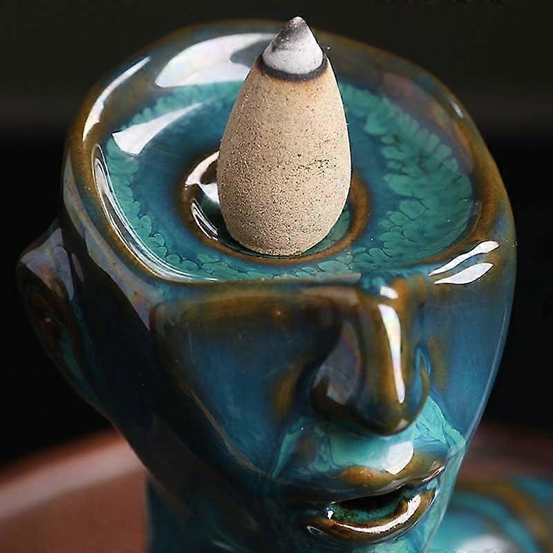 Statue Backflow Incense Holder Waterfall Burner, Bust Waterfall Incense ...