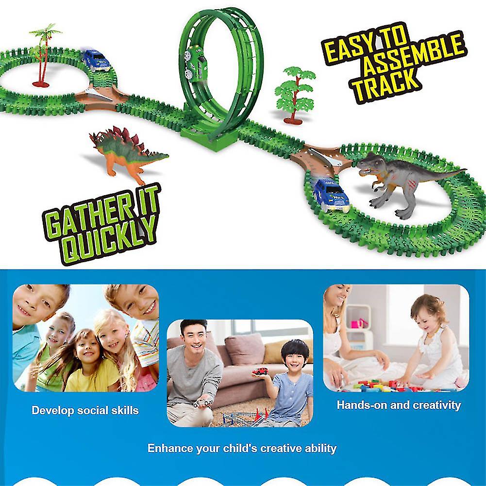 Racing Roller Coaster Bend Diy Flex Multifunction Rail Race Car Vehicle ...