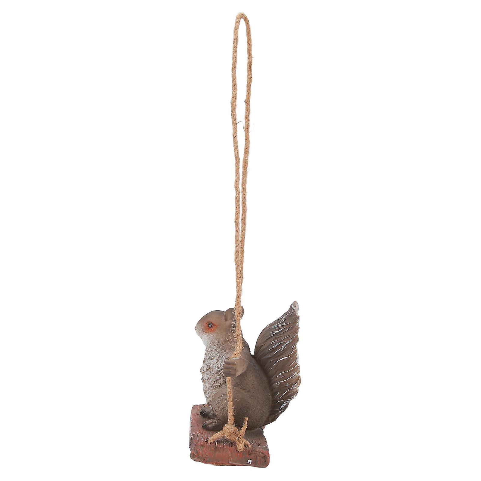 Hanging Squirrel Statues Garden Decor Cute Swing Squirrel Sculpture ...