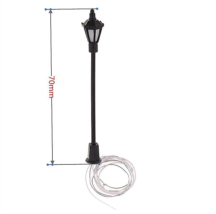 20pc 7cm Model Railway Led Lamppost Lamps Wall Lights 1:100 Scale 3v ...