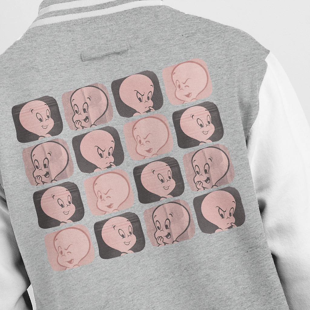 Casper The Friendly Ghost Facial Expressions Pattern Men's Varsity ...