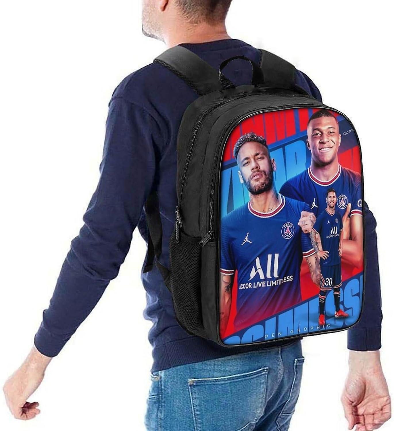 LOPUCK Messi Neymar Mbappe Backpack School Bags For Girls Boys Soccer ...