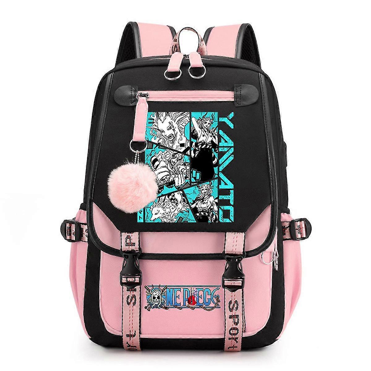 One Piece Yamato Backpack Anime Daypack Oxford Pink School Bag | Fruugo UK