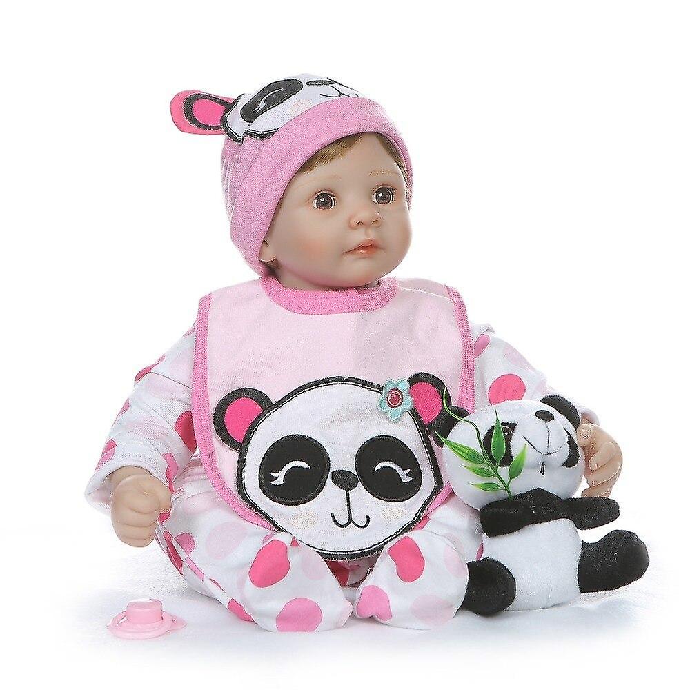 55Cm soft stuffed body 1/4 silicone limbs reborn baby doll eyes blink ...