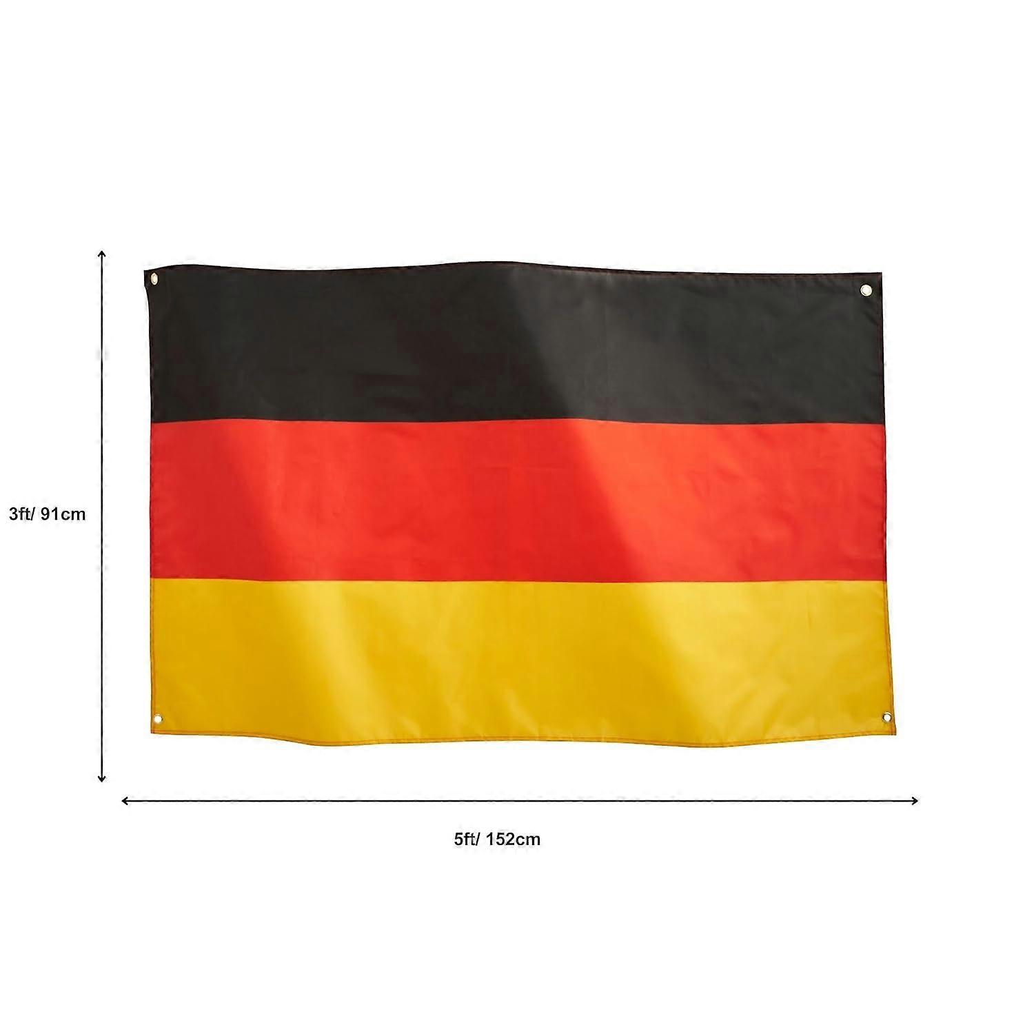 Tyskland Flagga Deutschland BannerMässing Ögla i varje hörn, Enhetsdag ...