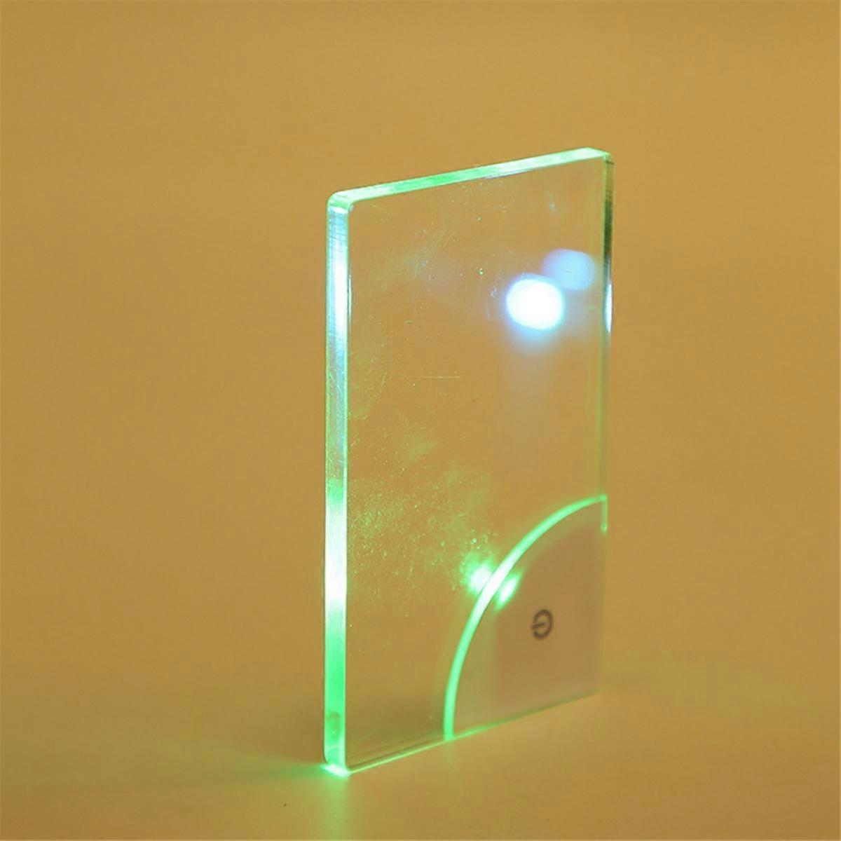 LED Blank Acrylic Glowing Business Card Light Transparent Name Tag ...