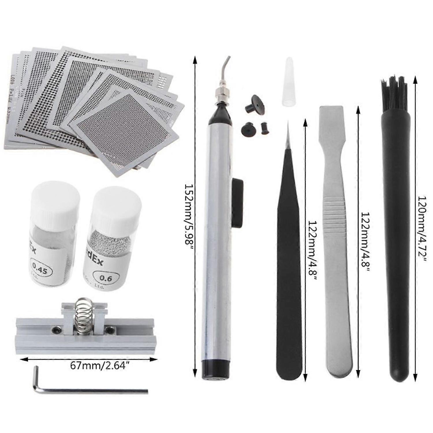 BGA Reballing Directly Heat Stencils Solder Paste Tin Balls Station ...