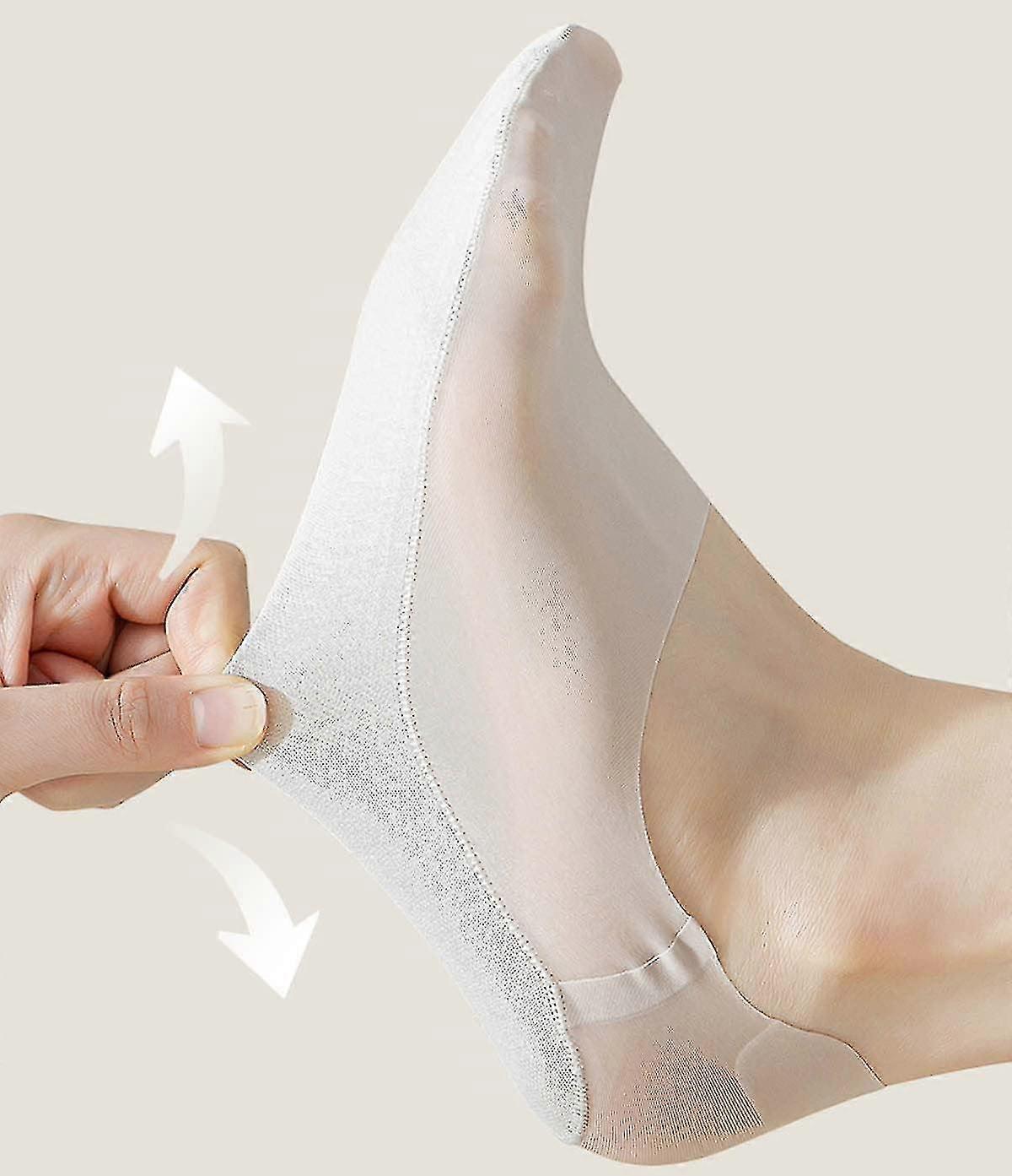 9 Pairs Invisible Non-slip Ice Silk Socks, Thin Breathable Low Cut ...