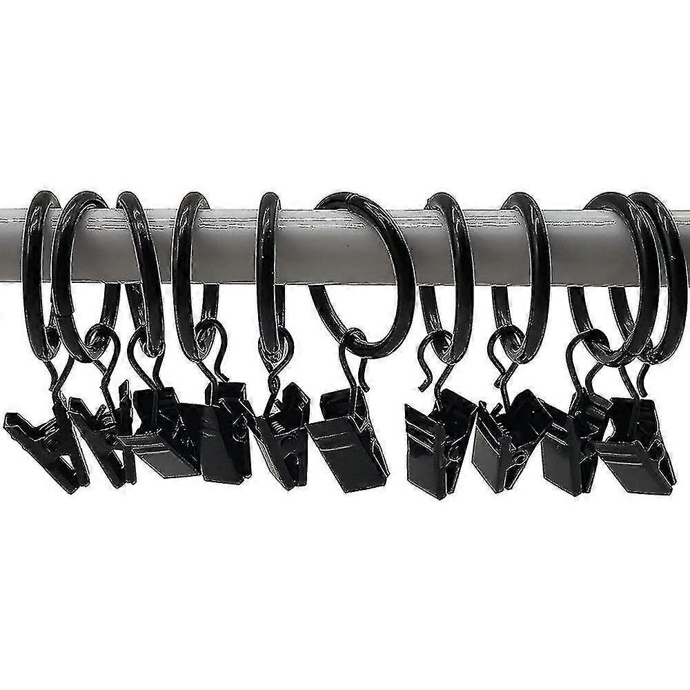 30 Pcs Curtain Rings With Clips, Rustproof Metal Drapery Ring, 25mm ...