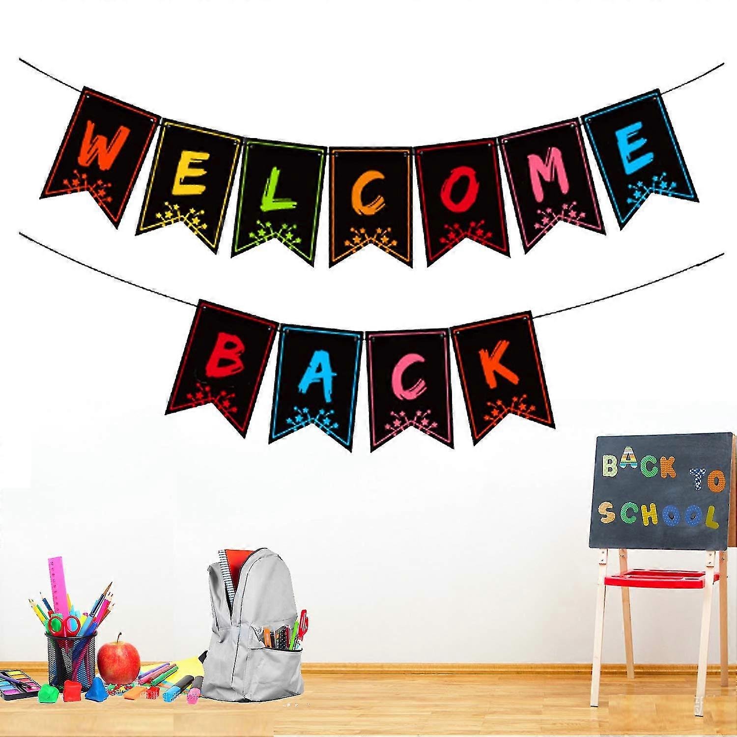 large welcome back to school banner, extra large first day of school ...