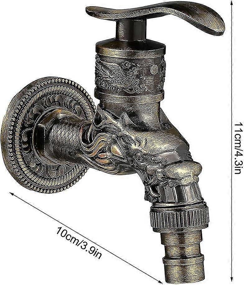 Washing Machine Faucet Outdoor FaucetRetro Brass Wall Mounted Faucet ...