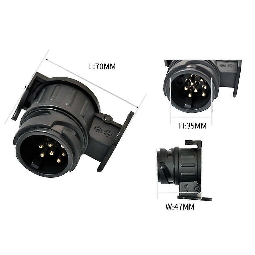 Car Trailer Truck 13 Pin to 7 Pin Plug Adapter Converter Tow Bar Socket ...