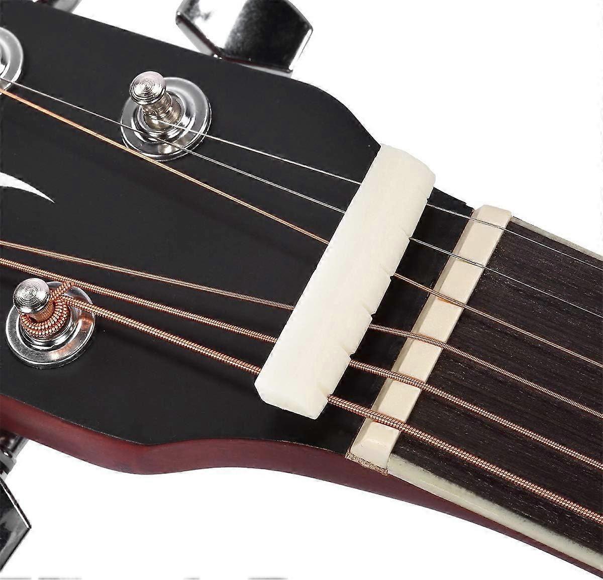 Acoustic guitar saddle and saddle, pure bone, ivory color, for 6 string ...