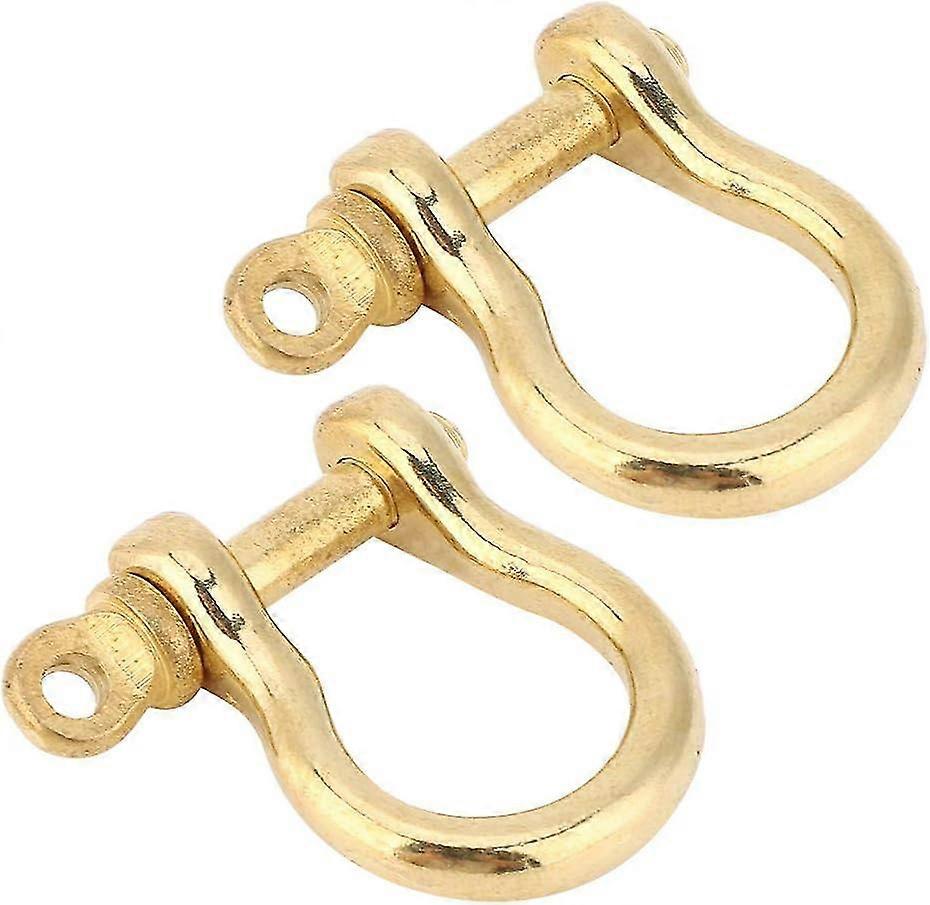 Anchor Shackle,2 Set 10mm Anchor Shackle Pure Brass U Type Fob Key Ring ...