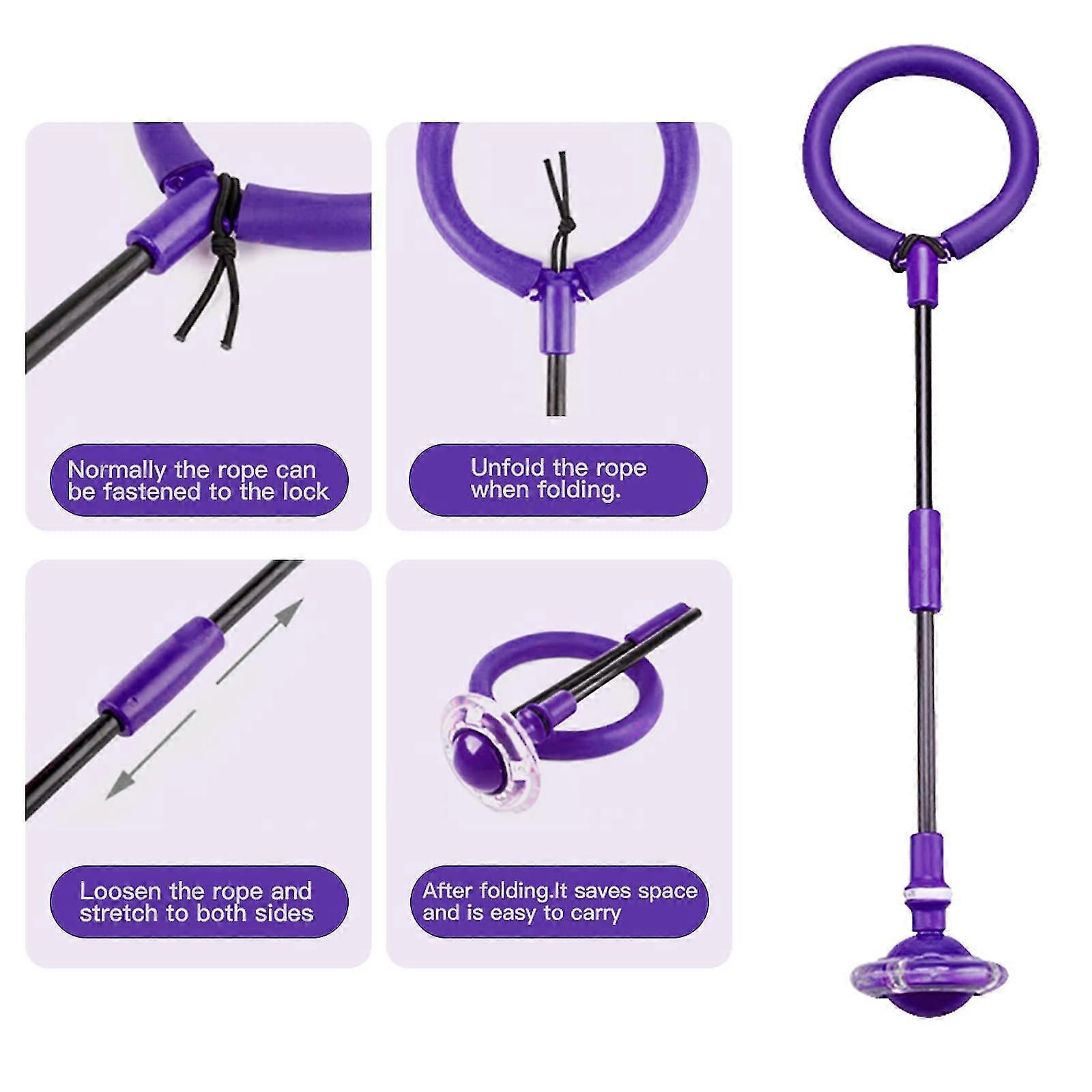 kids foldable ankle skip ball flash jump colorful sport swing ball ...