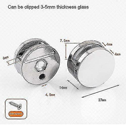 Mirror Wall Mount Bracket,round Mirror Glass Clamp Mirror Holder,for 3 ...