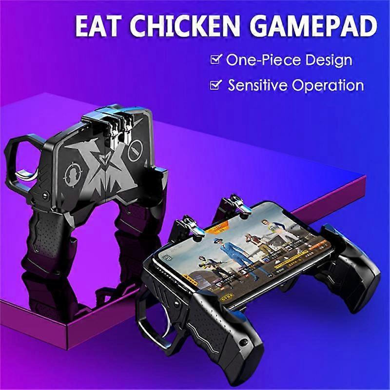 Trigger Auxiliary Game Controller Ergonomic Grip Pubg Mobile Controller Metal Button Fully ...