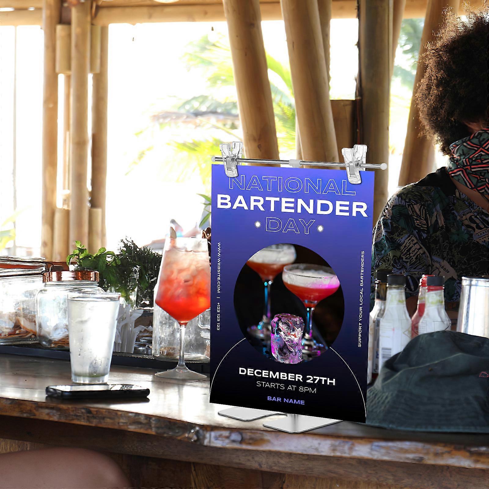 2 Pcs Poster Stands Retractable Banner Stand Advertising Stand Sign ...