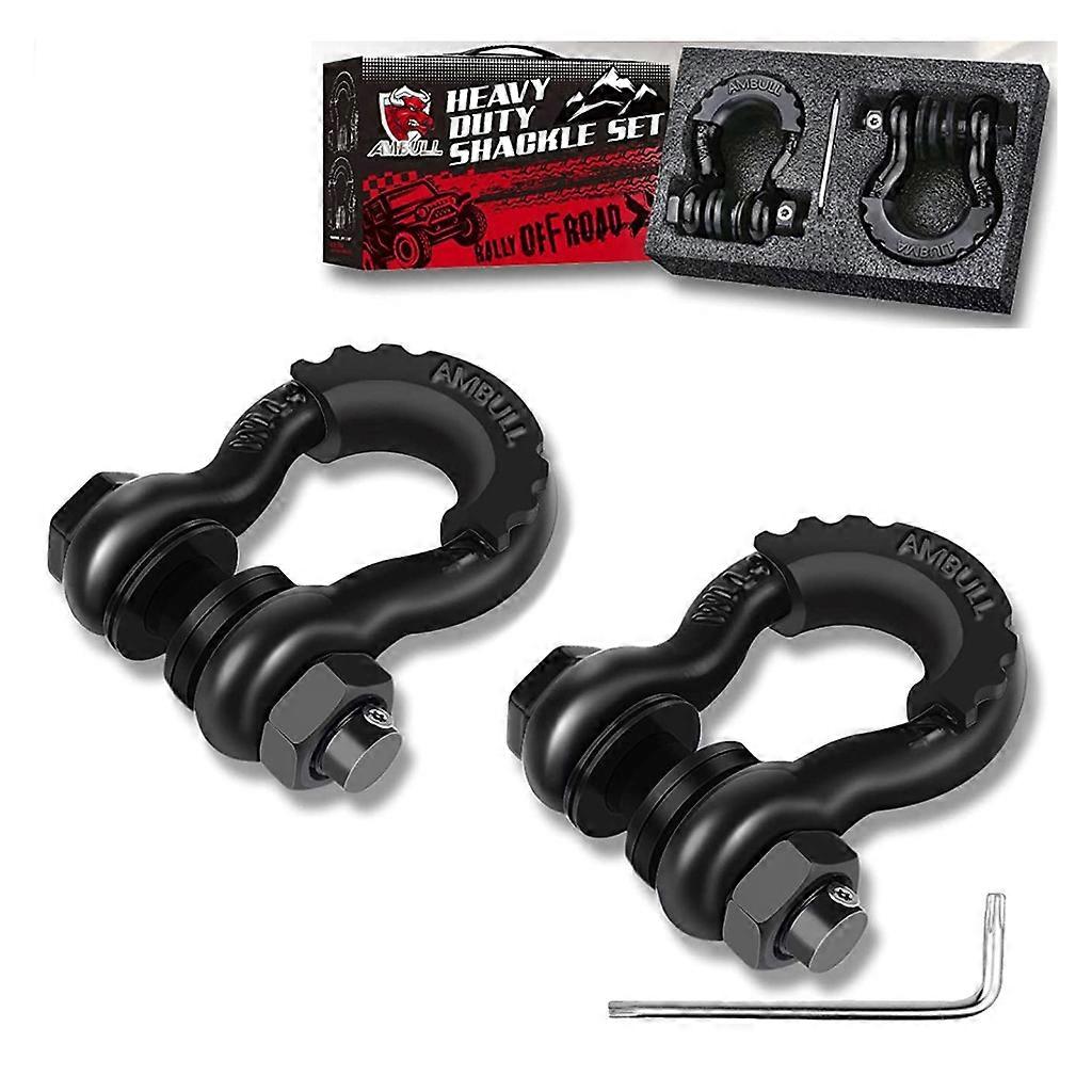 Anti-Rust 3/4" D-Ring Bow Shackle Isolator Unbreakable for Off-road ...