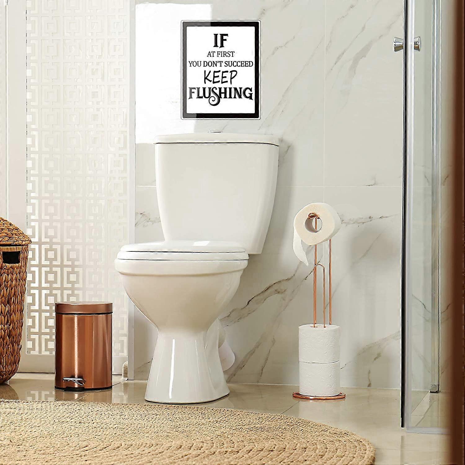 9 Pieces Bathroom Wall Art Wall Decor, Funny Vintage Bathroom Sign ...