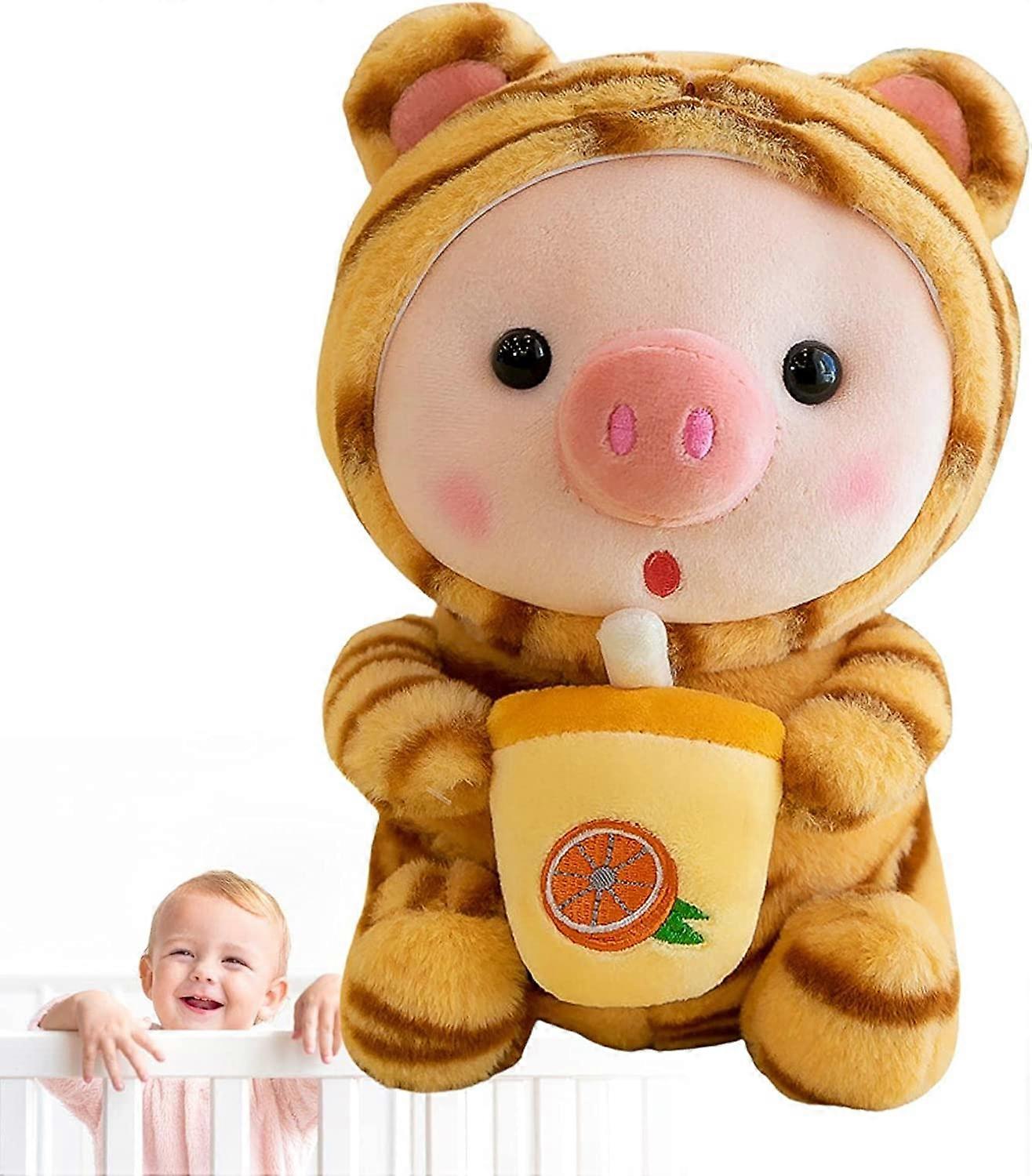 Pig Tea Plush | Bubble Tea Plush Pillow Delicate Touch,Lively ...