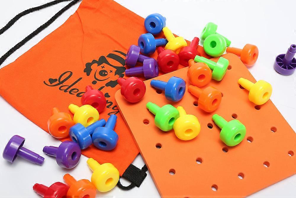 30PCS Peg Board Set Fine Motor Toy for Toddlers Pegboard | Fruugo AU