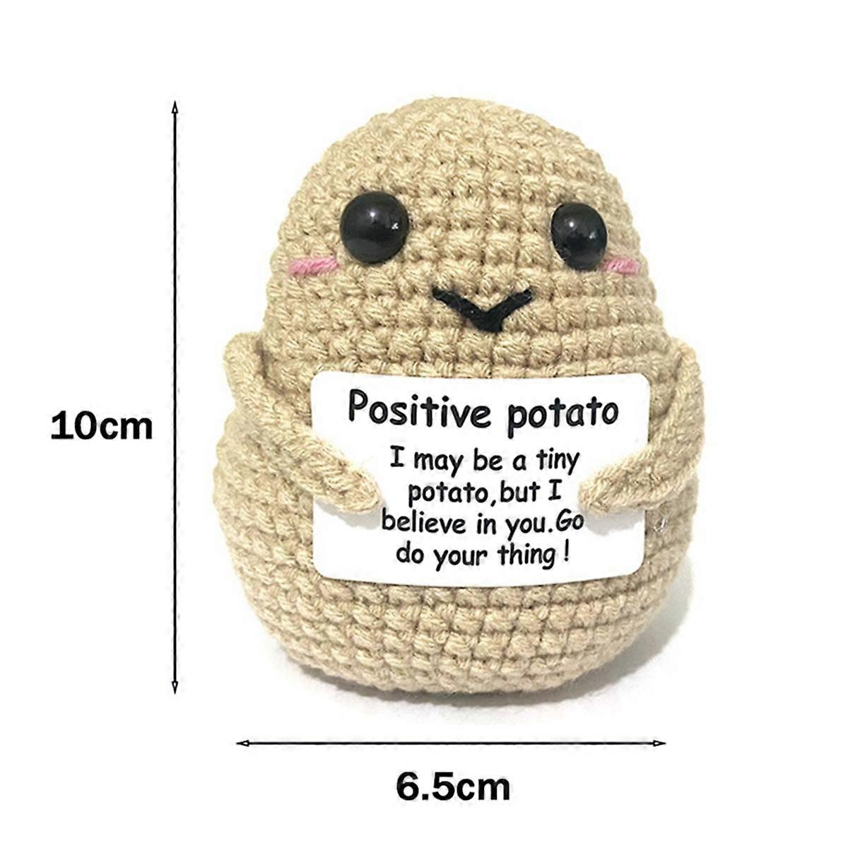2Pcs Positive Potato Mini Knitted Potato Dolls with Positive ...