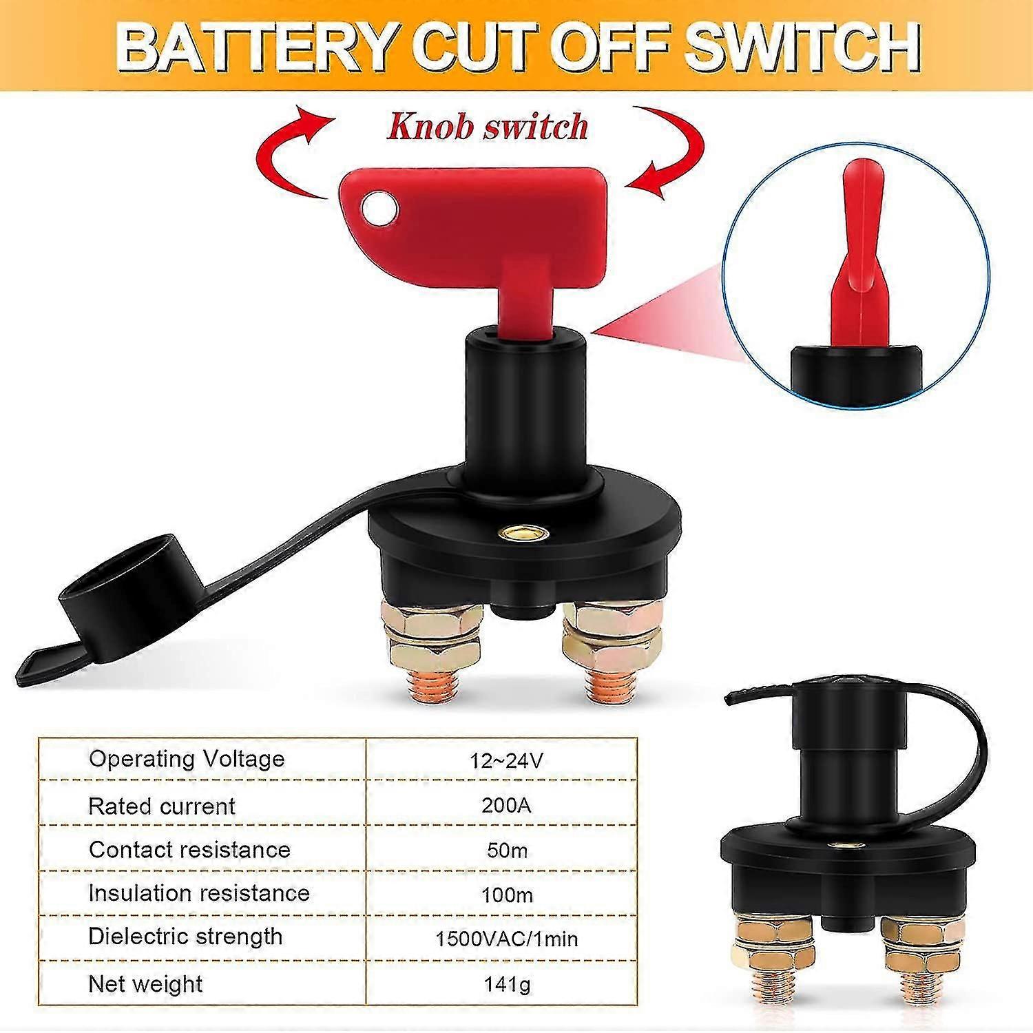 Main Switch 12 V / 24 V, Battery Main Switch, Quick Shut-off Isolator ...