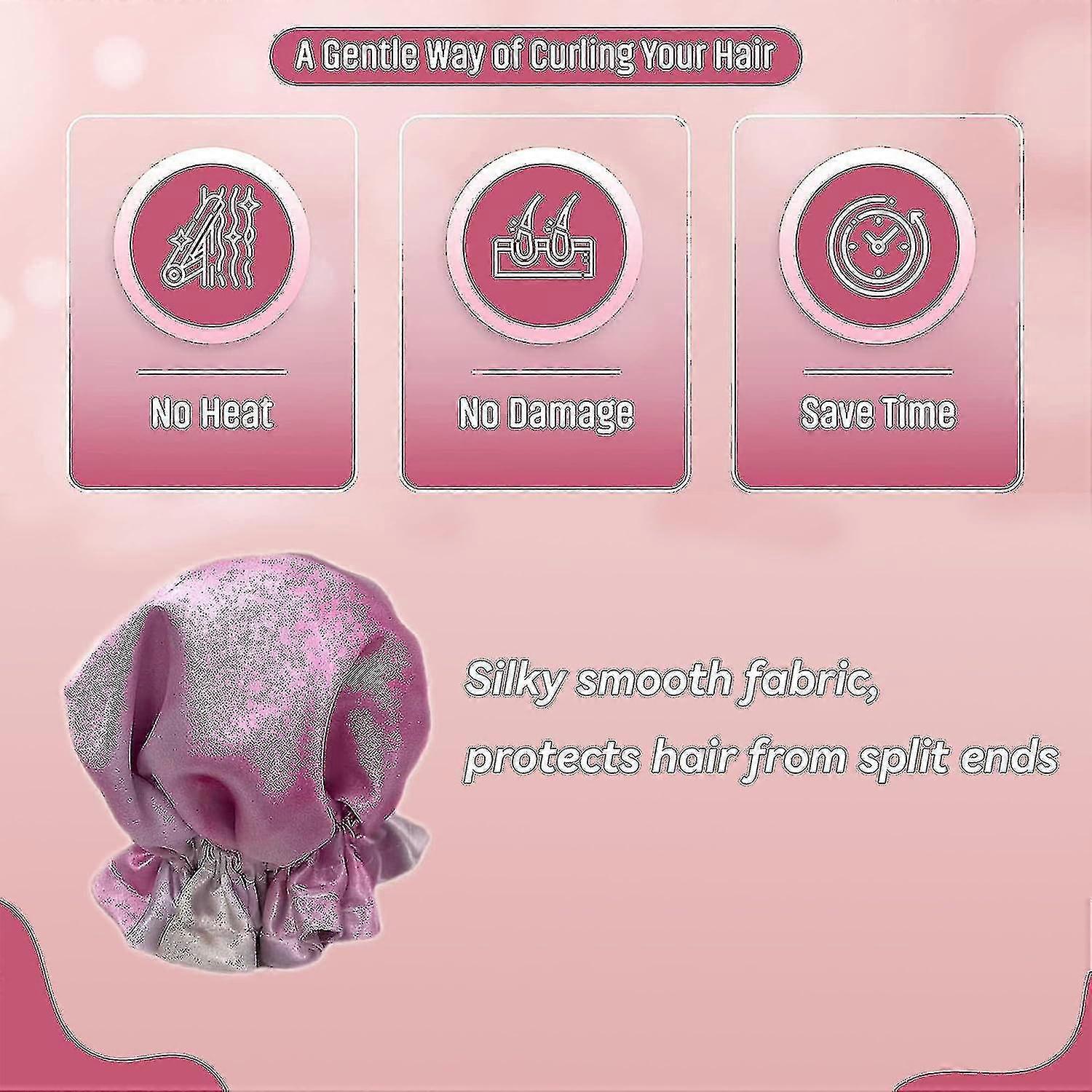 Satin Heatless Hair Curler 2 Set, Hair Rollers For Heatless Curls With ...