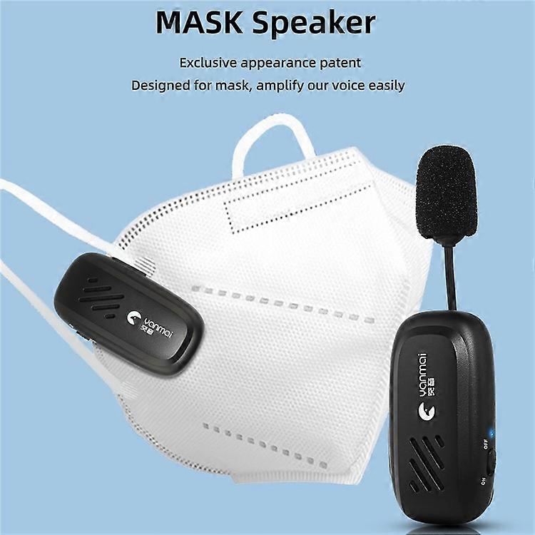 YANMAI K2 Portable Rechargeable Mini Mask Mic Wireless Clip On Mask ...