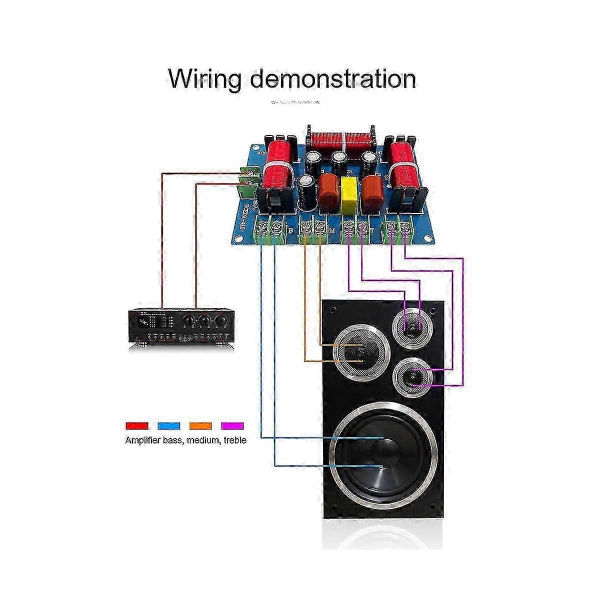 200W 4-Way Audio Frequency Divider for Home Theater Speakers - Double ...