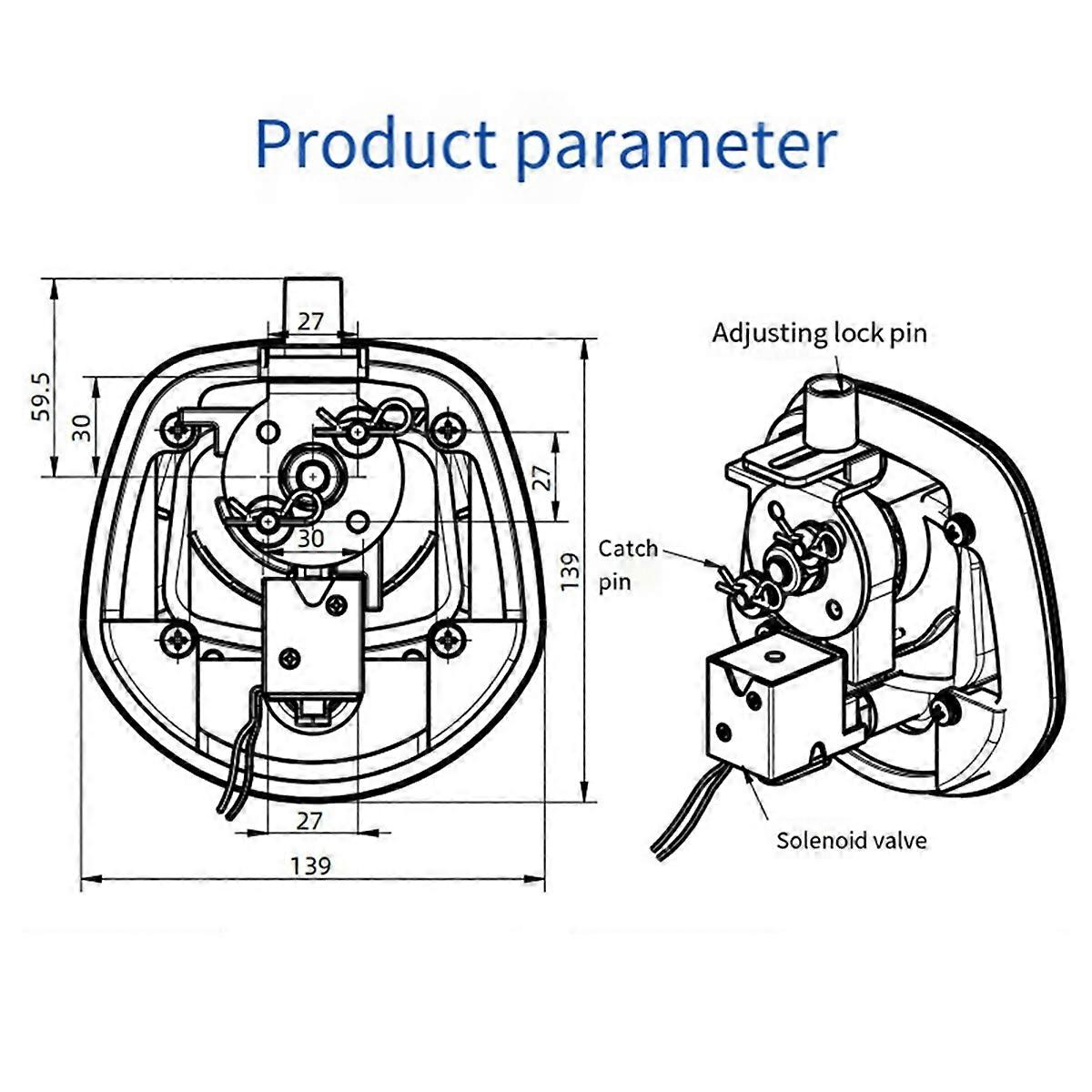 Power Operated Central Locking Handle Whale Tail Lock Recessed Folding ...