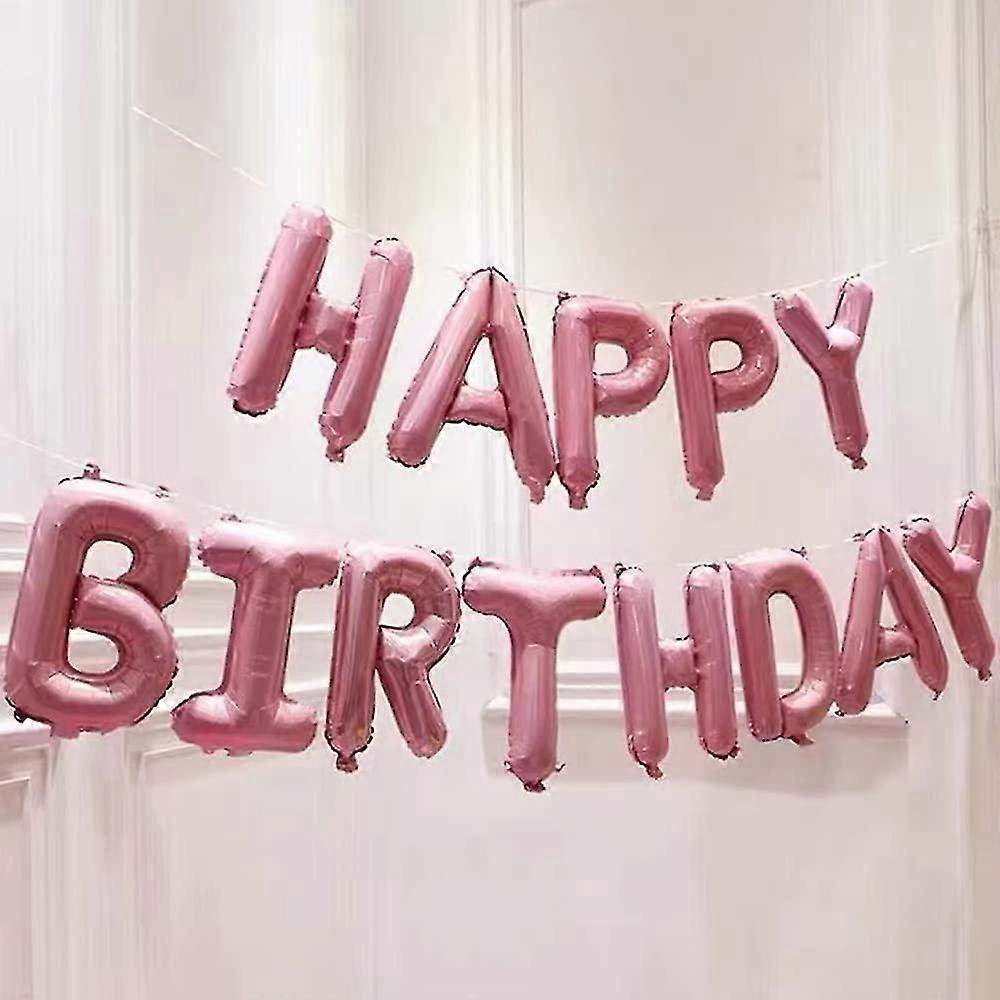 Happy Birthday Balloon Pink Banner / Pink Happy Birthday Banner / Pink ...