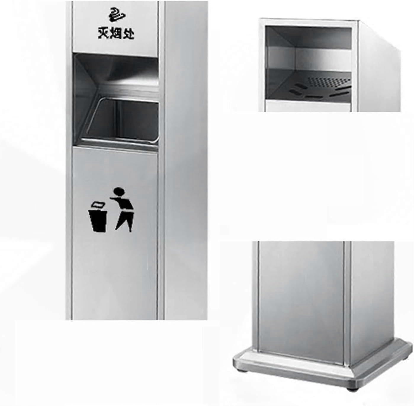 Large Outdoor Ash Column, Stainless Steel Cigarette Disposal Bin ...