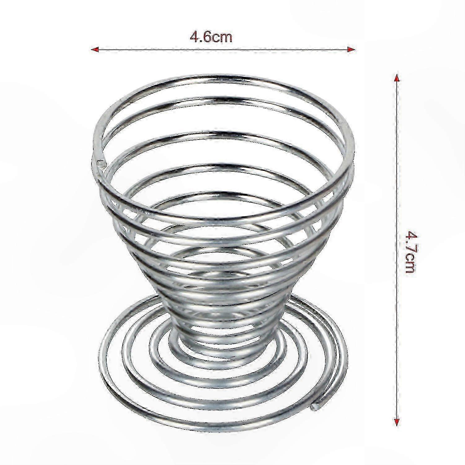 Brushed Stainless Steel Egg Holders, Set of 6 Spiral Spring Cups for Kitchen Use | Fruugo UK