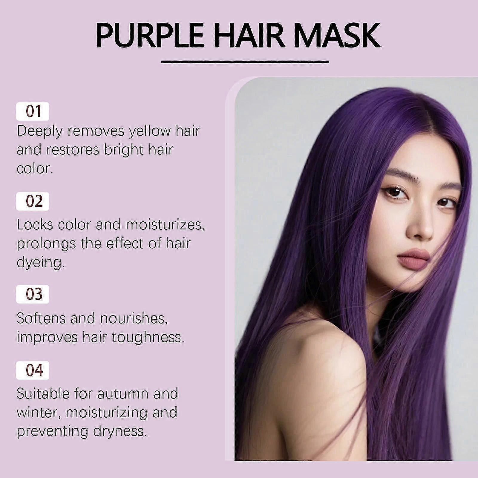 Keratin Collagen Purple Hair Mask with Biotin & Argan Oil, Neutralizes ...