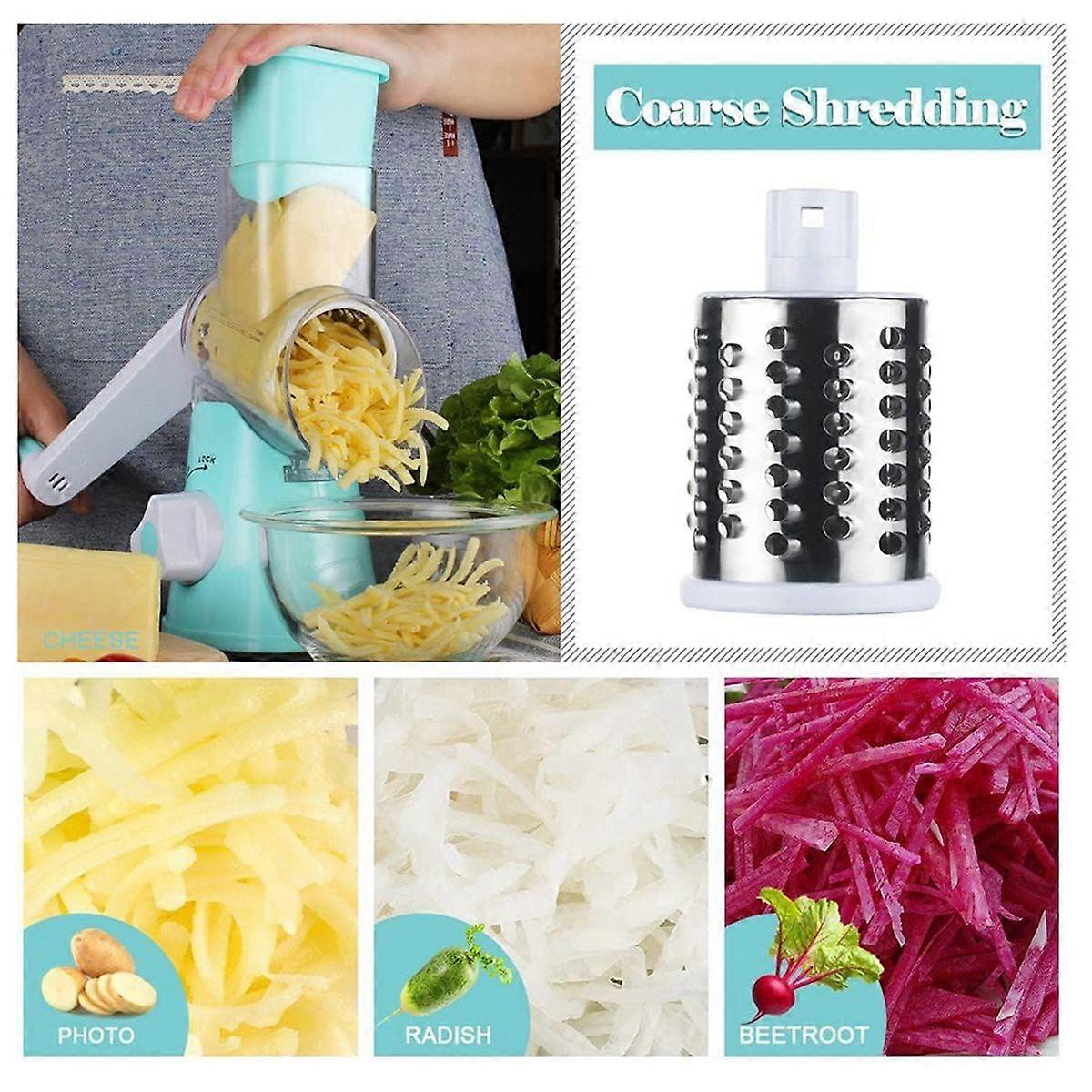 Rotary Cheese Grater Shredder, Speed Kitchen Manual Round Mandolin ...