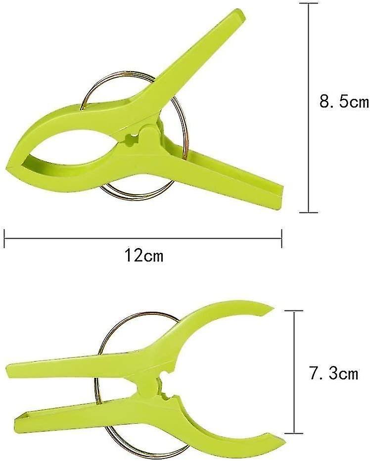 Clothes Pegs, 12pcs Beach Towel Pegs, Wind Breaker Clip, Durable Chunky ...